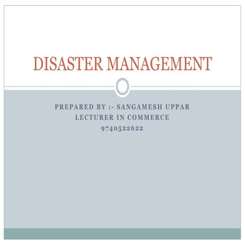 Disaster management | PPT