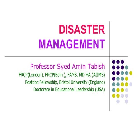 DISASTER MANAGEMENT | PPT