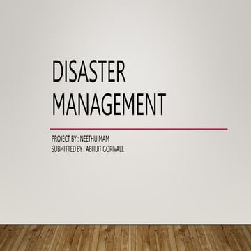 Disaster management Project For Class 9 | PPTX