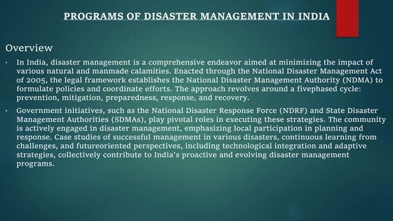 Disaster Management In INDIA. | PPT