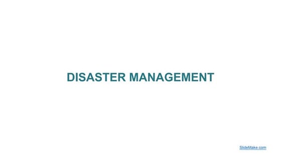 CAPACITY BUILDING IN DISASTER MANAGEMENT | PPT