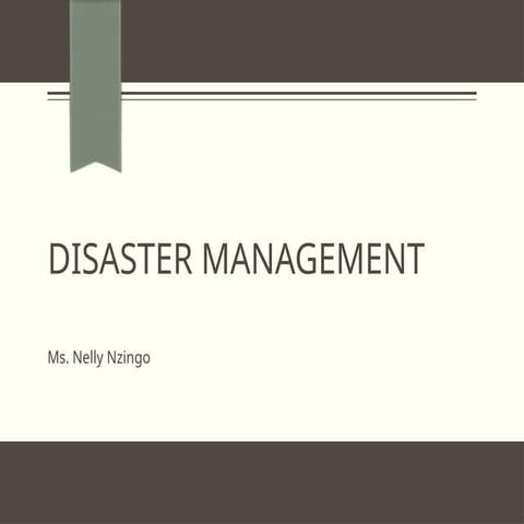 Disaster management cycle | PPTX