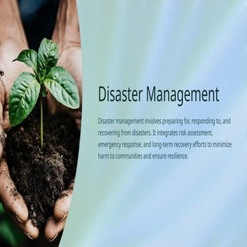 "Strengthening Resilience: Modern Approaches to Disaster Management and ...