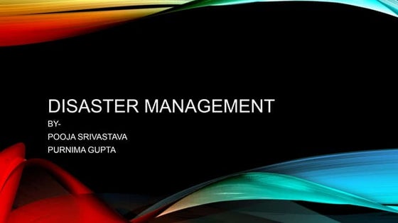Disaster management | PPT