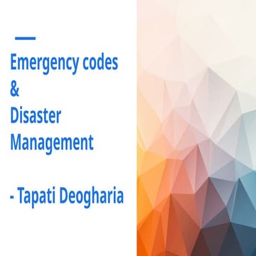 Disaster management and emergency code.pptx