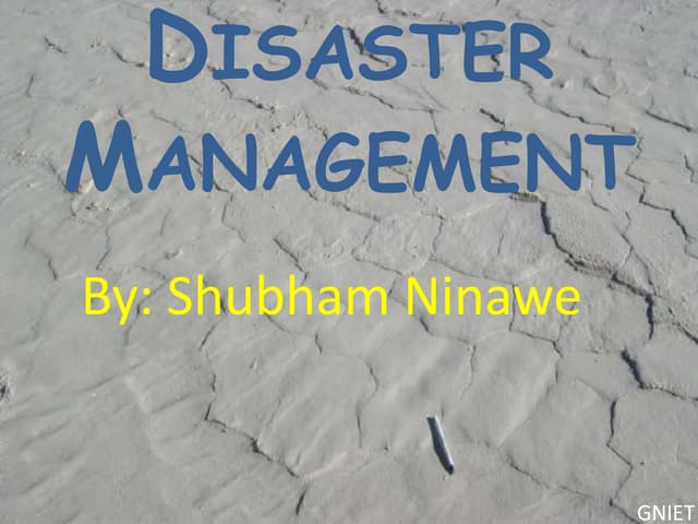 Disaster Mangement For Class IX, CBSE Based | PPTX