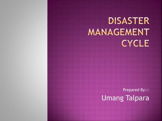 Disaster and its types | PPT