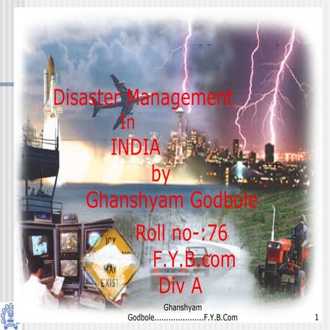 Disaster management in india | PPT
