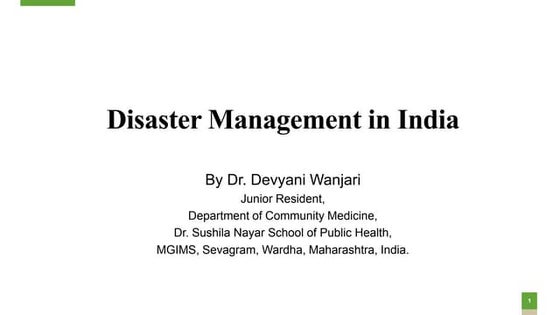 National disaster management framework 2005 | PPT