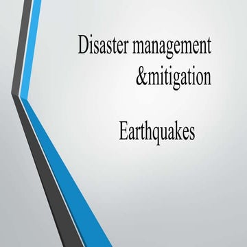 Disaster management &mitigation | PPTX