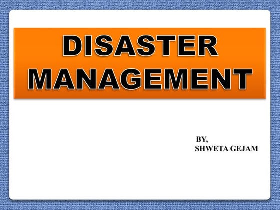 Disaster Preparedness | PPT