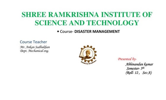 National disaster management framework 2005 | PPTX