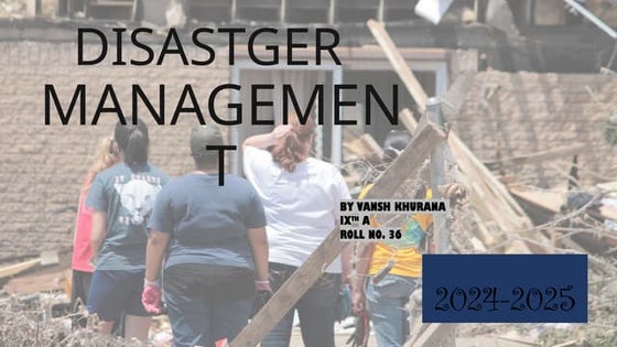 Introduction to disaster management | PPTX | Science