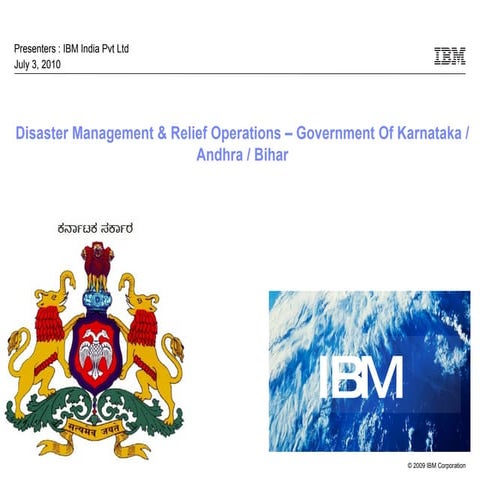 Disaster Management Project - Karnataka | PPT