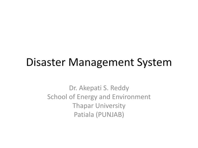Disaster Risk Reduction | PPTX