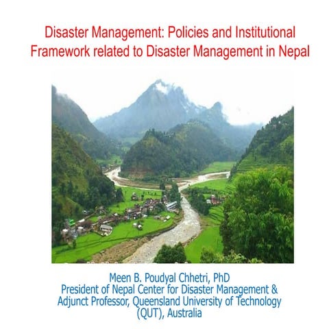 Disaster Management System in Nepal (Policies, Acts, Rules, Regulations ...