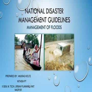 Disaster management guidelines by NDMA | PPS