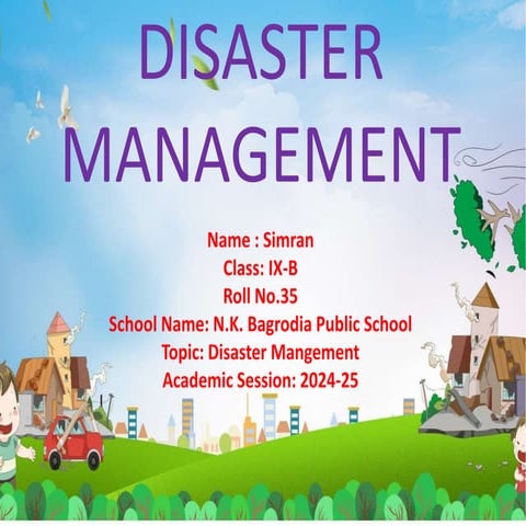 Disaster Mangement powerpoint presentation made by me | PPTX | Geology | Science