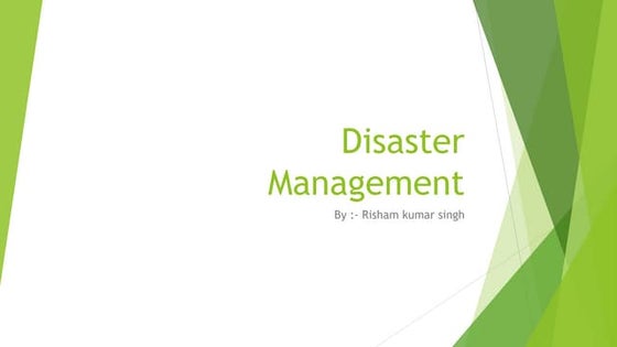 Disaster Mangement For Class IX, CBSE Based | PPTX | Environment | Science