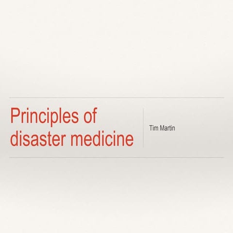 Disaster medicine | PPTX