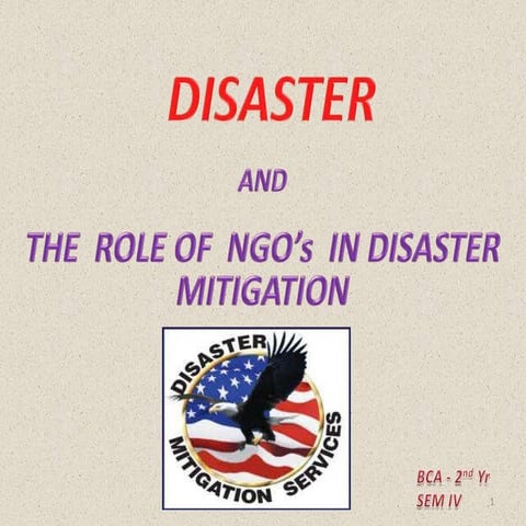 Disaster mitigation | PPT