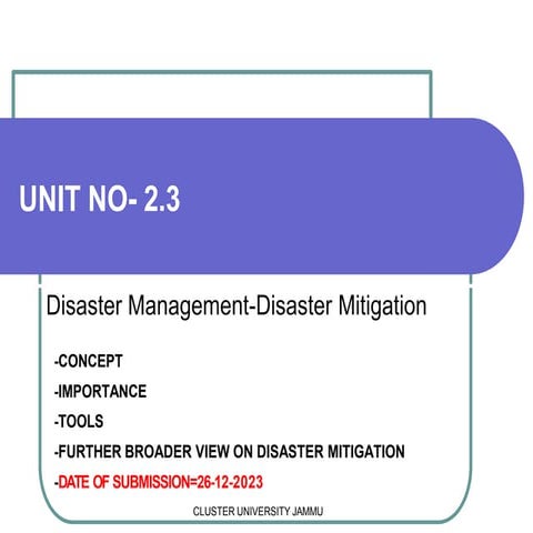 disaster mitigation ppt (1).pptx pdf and notes | PPTX