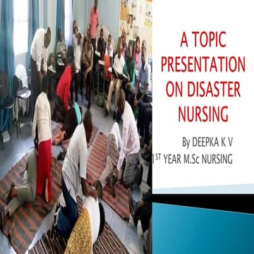 Disaster nursing | PPTX | First Aid | Injuries