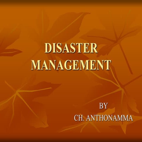 Disaster nursing | PPT