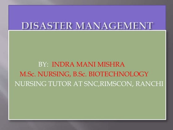 Disaster Preparedness | PPTX | Civil Engineering Industry | Industries