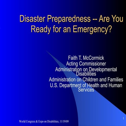 Disaster Preparedness | PPT