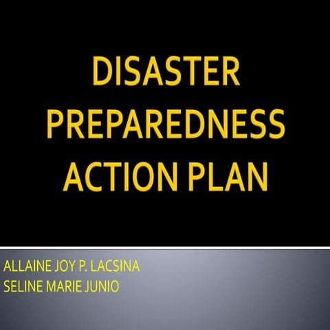 Disaster preparedness | PPTX