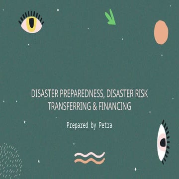 DISASTER PREPAREDNESS, DISASTER RISK TRANSFERRING FINANCING.pptx