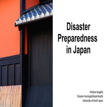 Disaster Preparedness in Japan material. | PPTX