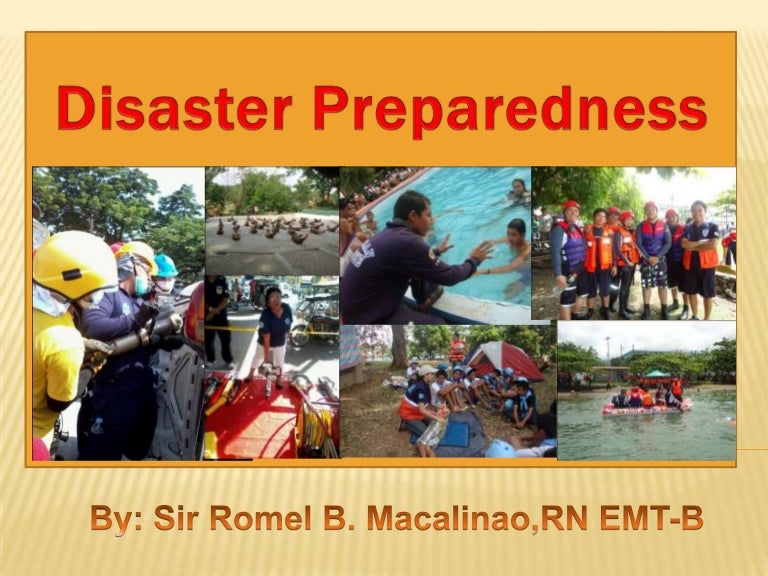 Disaster preparedness