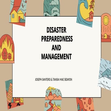 Disaster risk reduction management Module 4: Preparedness, Prevention and Mitigation for Each ...