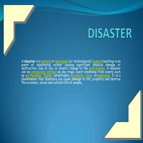 Disaster presentation | PPTX