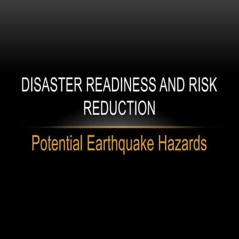 Disaster Readiness and Risk Reduction.pptx | Geology | Science