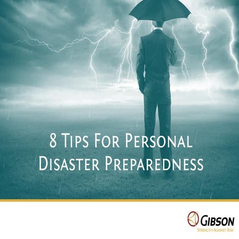 8 Tips For Personal Disaster Preparedness | PPT
