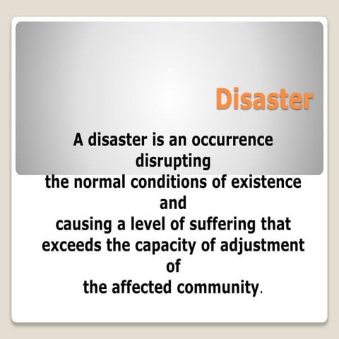Disaster relief | PPTX