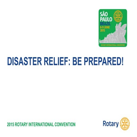 Disaster Relief: Be Prepared! | PDF