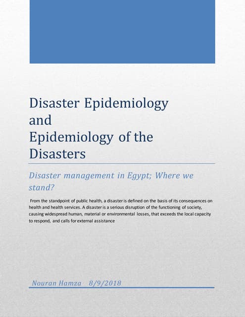 Mass Fatality Incidence and Disaster Victim Identification- A ...