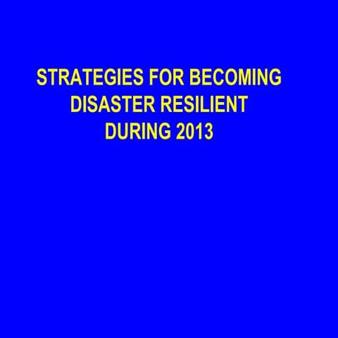 Disaster Resilient Critical Infrastructure | PPT