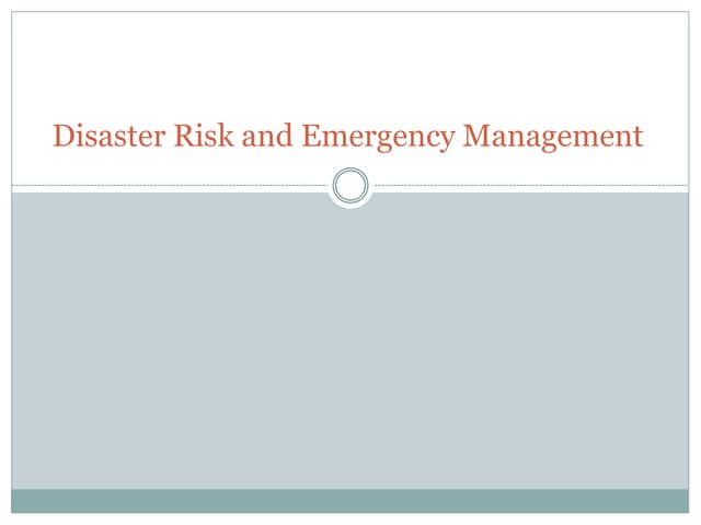Disaster Risk Reduction | PPTX