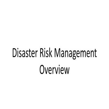 Ppt on Disaster Risk Management Overview | PPTX | Business | Business ...