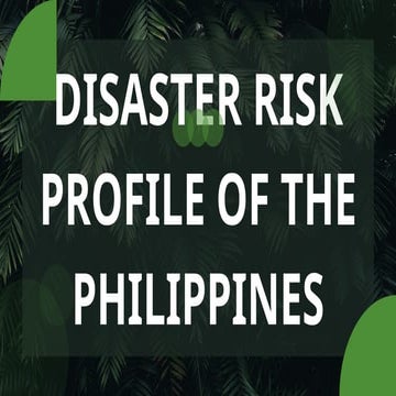 DISASTER RISK PROFILE OF THE PHILIPPINES.pptx