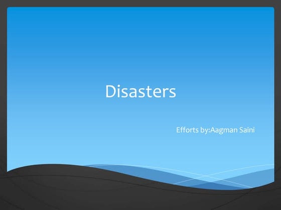 Natural Disaster project . | PPT