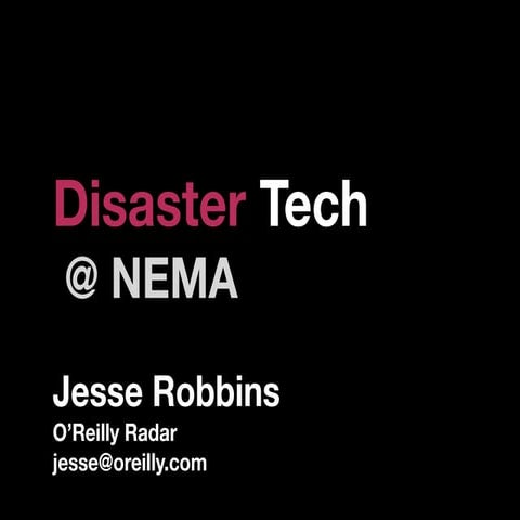 DisasterTech Presentation @ NEMA | PPT