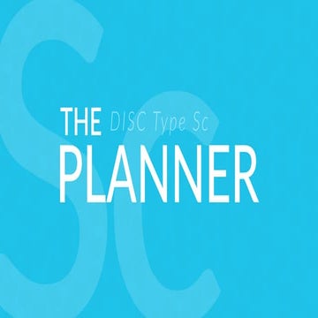 DISC Sc- The Planner | PDF