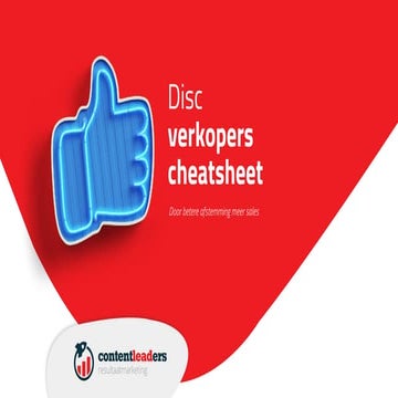 Disc: verkopers cheatsheet | PDF