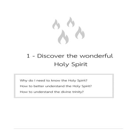 Discover the wonderful Holy Spirit of God | PDF